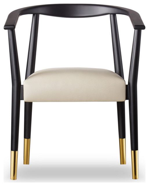 Brook Dining Chair Fawn Prestige/Matte Black Set of 2 - Midcentury ...