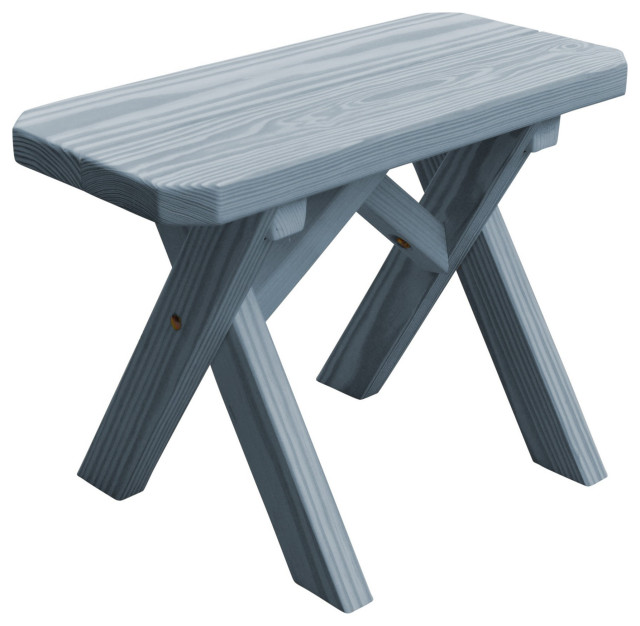 Cedar Cross-Leg Bench, 2 Foot - Transitional - Outdoor Benches - by ...