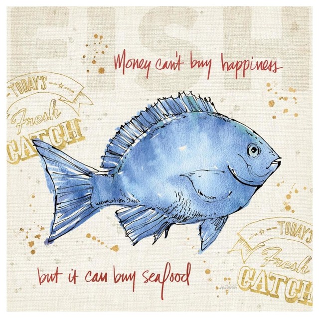 "Coastal Catch III" Digital Paper Print by Anne Tavoletti, 20"x20", 30 ...