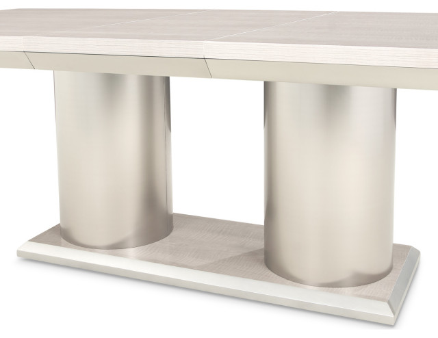 Marin Rectangular Double Pedestal Dining Table - Greige - Contemporary ...