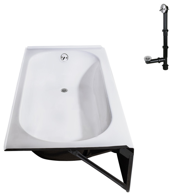 Streamline L-100-03-R-CH 60"x30" Porcelain-Enameled Steel Alcove ...