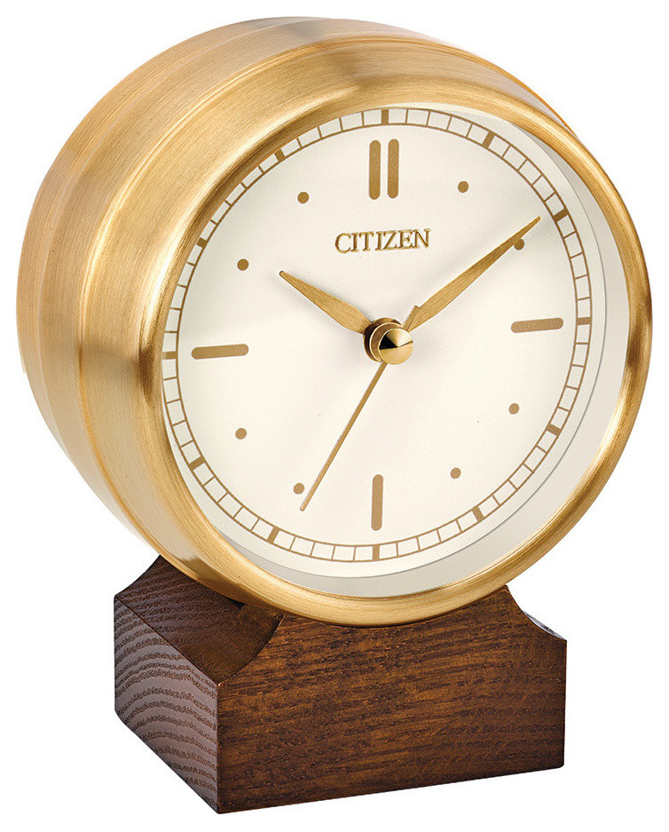 Citizen Gold & Black Bluetooth Desk Clock - Transitional - Desk And ...