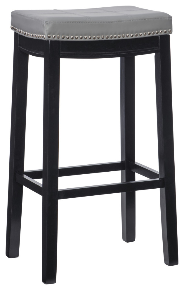Claridge Gray Bar Stool - Transitional - Bar Stools And Counter Stools ...