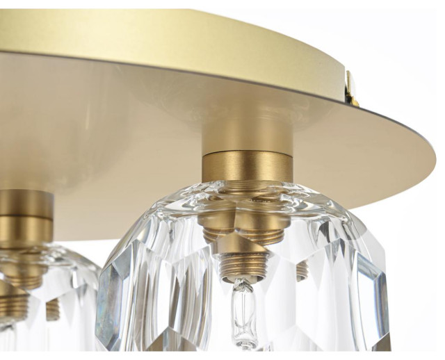 Graham 5 Light Flush Mount, Gold - Contemporary - Flush-mount Ceiling ...