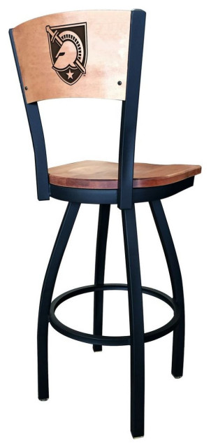 Holland L038 US Military Acad ARMY 25" Counter Stool -Blk/Engraved/Mpl ...