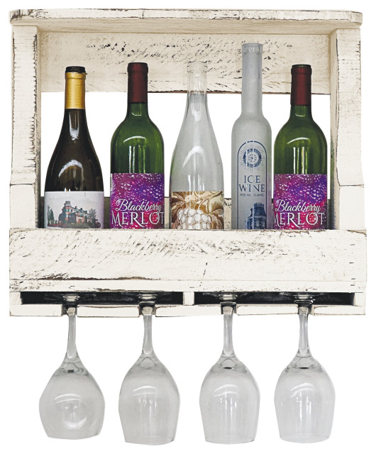 Farmhouse 5-Bottle Wine Shelf - Farmhouse - Wine Racks - by Furniture ...