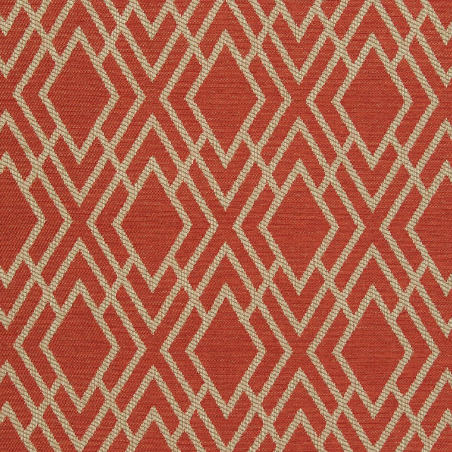 Red Geometric woven Upholstery Fabric by the Yard, By The Yard 54" Wide ...