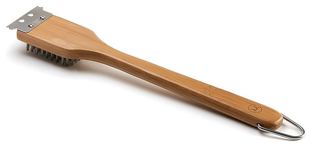 Outset QV40 Verde Collection Grill Brush and Scraper, 14.5 inches ...