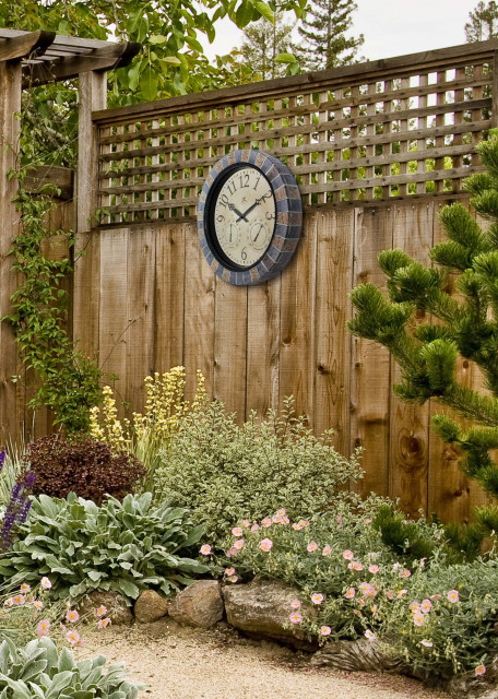 Inca II Indoor/Outdoor Wall Clock - Rustic - Outdoor Clocks - by ...