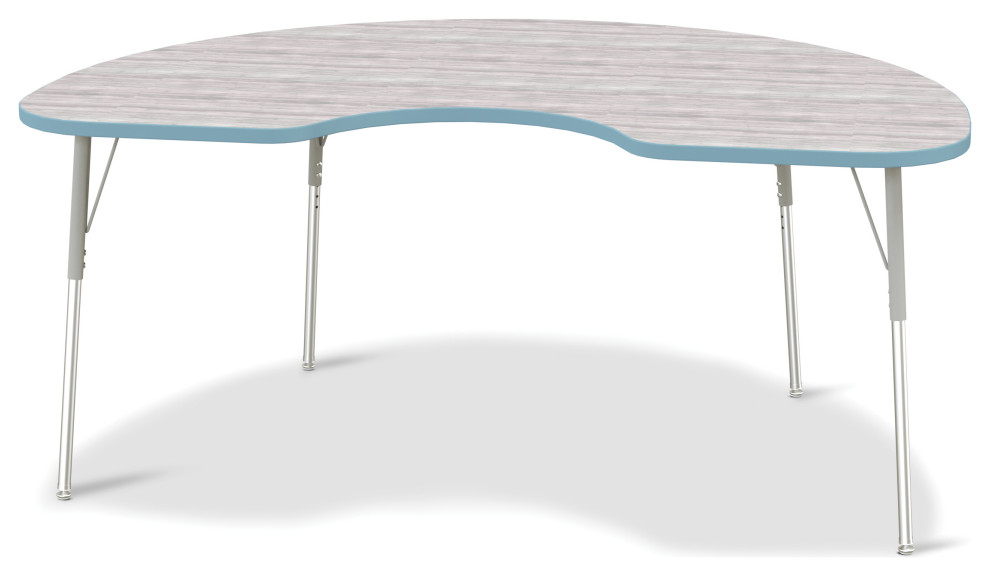 Kidney Activity Table - 48" X 72", A-height - Driftwood Gray/Coastal ...