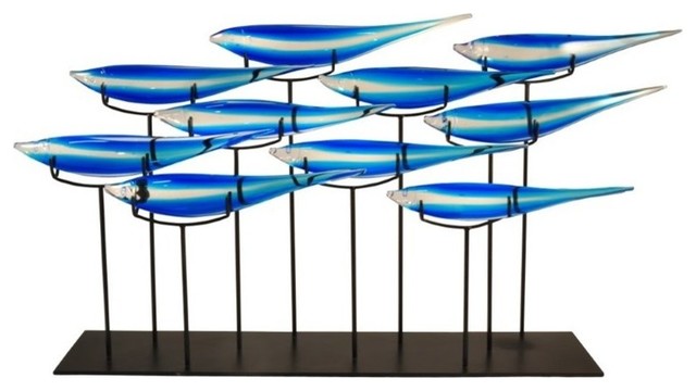 Dale Tiffany 10 Fish Amber Sculpture - Beach Style - Decorative Objects ...