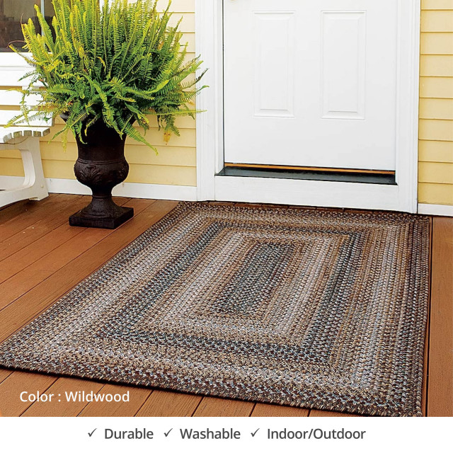 Homespice Decor 4 x 6' Oval Wildwood Ultra Durable Braids ...