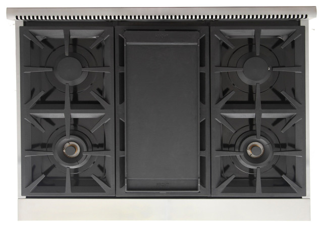 Professional 36" 5.2 cu.ft. Gas Range, Two 21K Power Burners ...