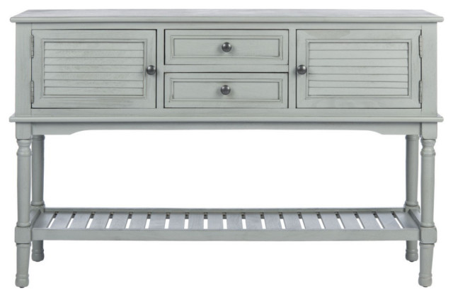 Piper 2 Drawer 2 Door Console Table Distressed Grey - Traditional ...