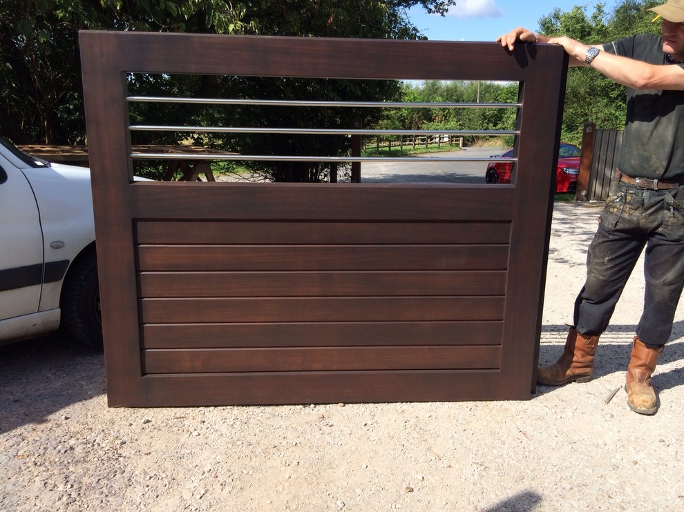 Well stained gates that have a plastic feel to them.