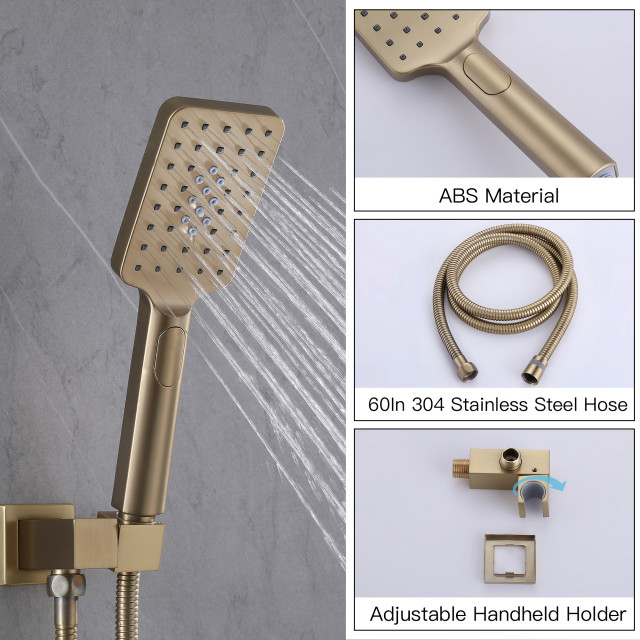 Pressure Balanced Complete Shower System With 3-Setting Hand Shower ...