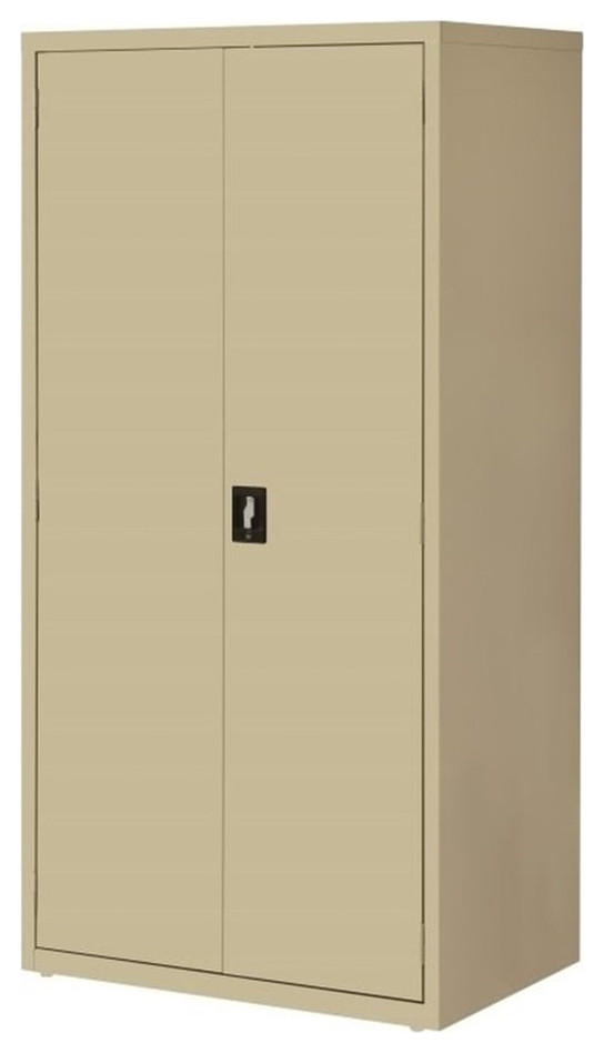 Hirsh Welded Metal Storage Cabinet with 4 Adjustable Shelves in Putty ...