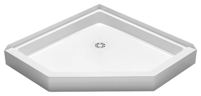 Proflo Pfsb3636neo Neo Angle 36 X 36 Corner Shower Pan Shower Pans And Bases By Buildcom