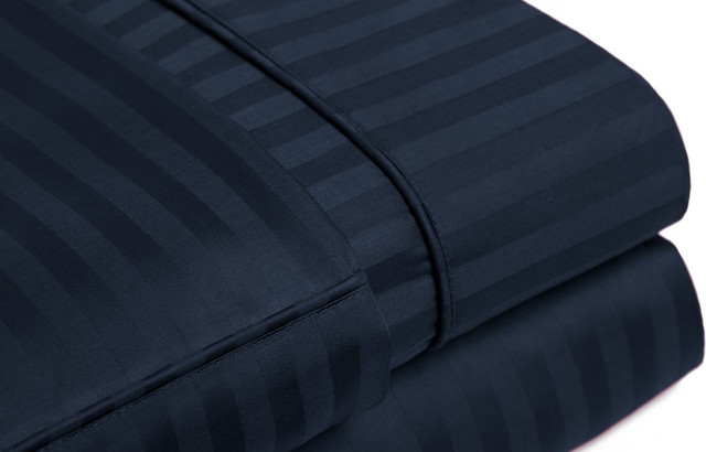 Sateen Stripe Soft 100% Microfiber Sheet Set, Full - Contemporary ...