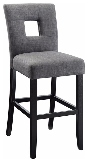 Wooden Dining Counter Height Chair, Beige & Black, Set of 2 ...