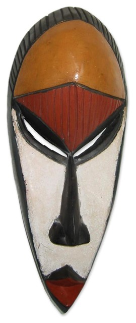 Wisdom Is the Key Ga Wood Mask - Tropical - Decorative Objects And ...