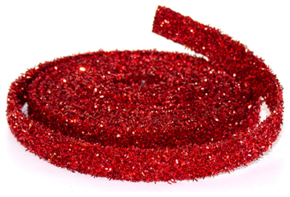Glitter Rope, 12 Rolls, 1"x15'L Plastic - Contemporary - Christmas ...