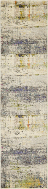 Rug Unique Loom Chromatic Beige Runner 2' 7 x 10' 0 - Contemporary ...