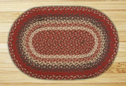 Burgundy Oval Braided Rug, 5'x8' - Contemporary - Area Rugs - by Uber ...