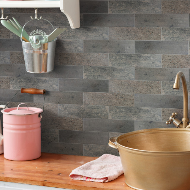 Capri Brick Porcelain Floor and Wall Tile, 5.13 sqft./case ...