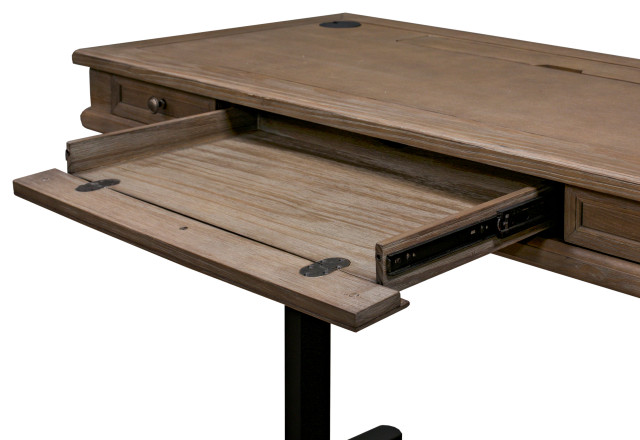 Carson Wood Electronic Sit/Stand Desk - Transitional - Desks And ...