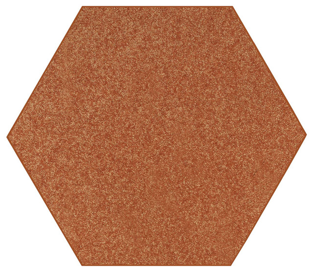 American Bright Solid Color Area Rugs, Rust, 5' Hexagon - Contemporary ...