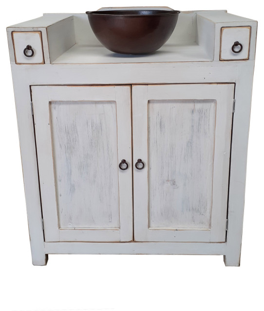 Adams Rustic Bathroom Vanity, 40x22x36 - Farmhouse - Bathroom Vanities ...