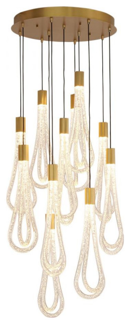 Round Layered Raindrop LED Chandelier - Contemporary - Chandeliers - by ...
