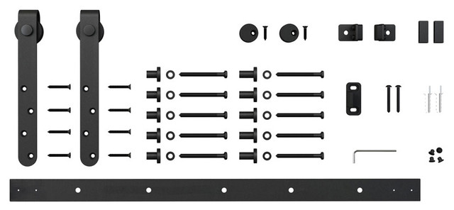 Mini Sliding Rolling Barn Door Hardware Kit, Single, 6' Long ...