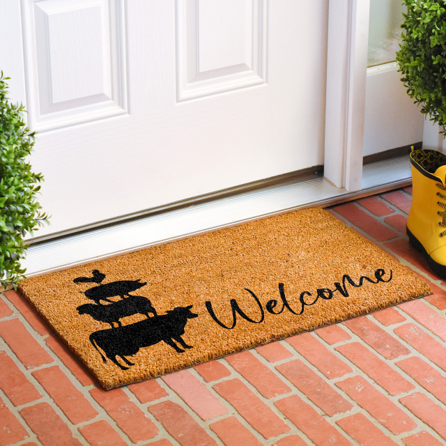 Calloway Mills Farmhouse animals Doormat, 24x36 - Farmhouse - Doormats ...