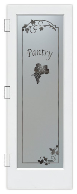Pantry Door - Grape Cluster Grape Ivy - Primed - 28" x 80" - Book/Slab ...