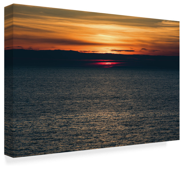 Kurt Shaffer 'North Coast Sunset' Canvas Art, 12"x19" - Beach Style ...