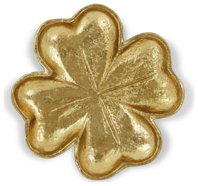 Isano Golden Cast Iron Four Leaf Clover - Contemporary - Decorative ...