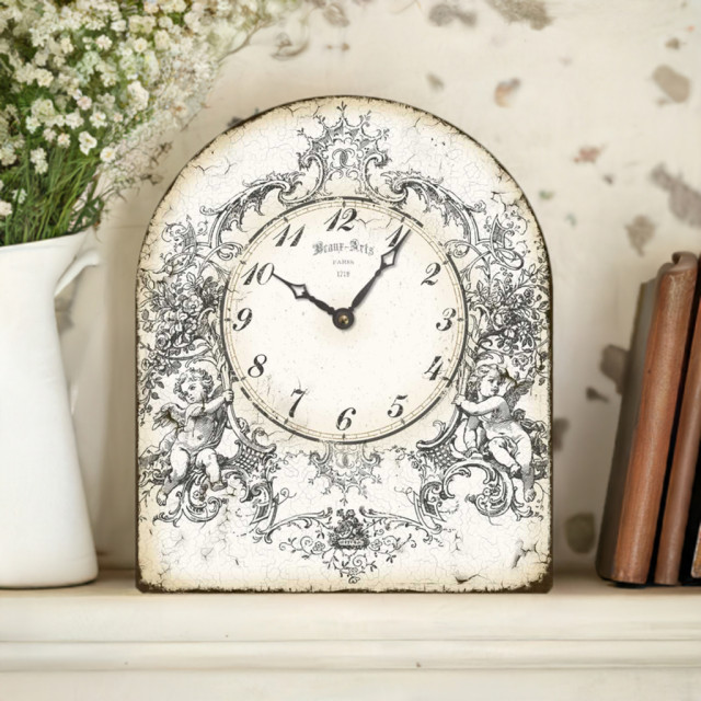 Vintage-Style Baroque Angels Tabletop Clock - Victorian - Wall Clocks ...