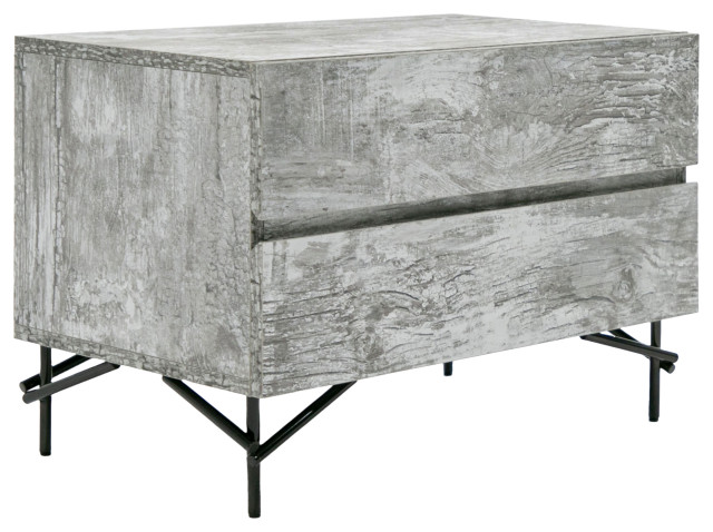 Nova Domus Aria Italian Modern Matt Grey Nightstand - Rustic - Nightstands And Bedside Tables ...