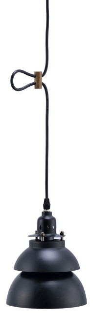 Industrial Two Tier Black Metal Hanging Light - Industrial - Pendant ...