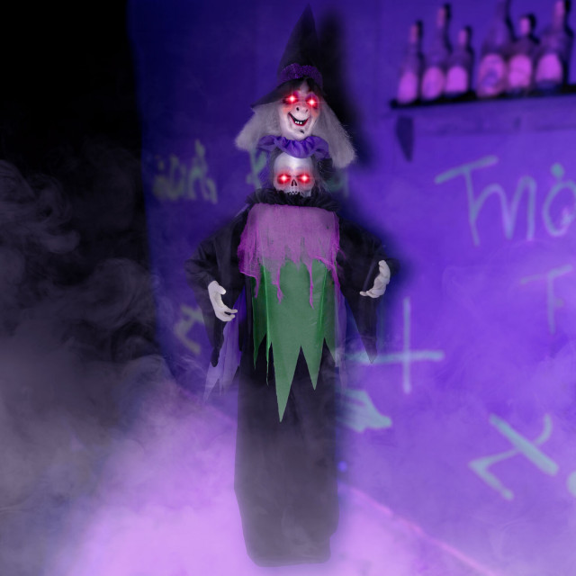 Lifesize Animatronic Witch, Lights and Sound - Traditional - Holiday ...
