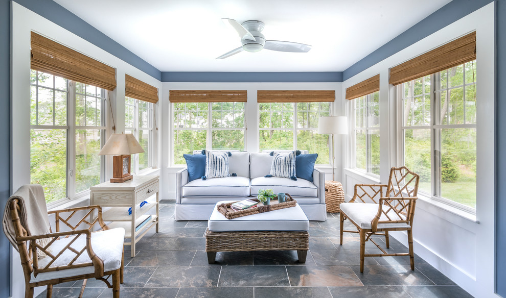 Sunroom - Beach Style - Sunroom - Providence - by Maloney Interiors