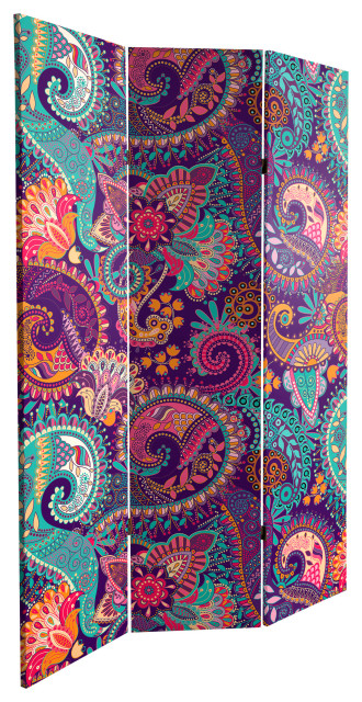 6' Tall Double Sided Psychedelic Wallpaper Canvas Room Divider ...