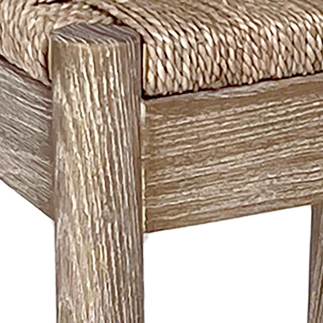 Kairo Oak and Natural Woven Wicker Wishbone Back Dining Stool, Bar ...