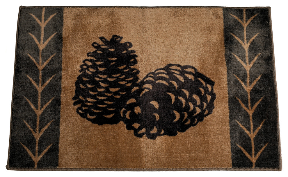 Pine Cone Rug - Rustic - Kitchen Mats - by HiEnd Accents | Houzz
