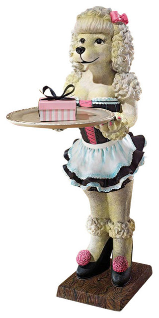 Coco the Parisian Poodle Servant Table - Eclectic - Side Tables And End ...