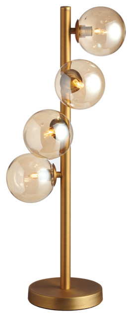 4LT Halogen Table Lamp VB w/ Champagne Glass - Contemporary - Table ...