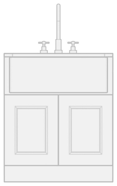 Base Sink 2Door 30w Farmhouse Raised Panel - Transitional - Kitchen ...