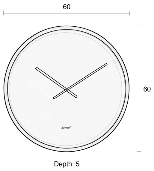 Black Round Wall Clock, Zuiver Time Bandit - Contemporary - Wall Clocks ...